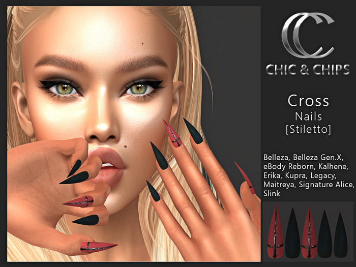 Second Life Marketplace - *C&C* Nails Cross [Stiletto]
